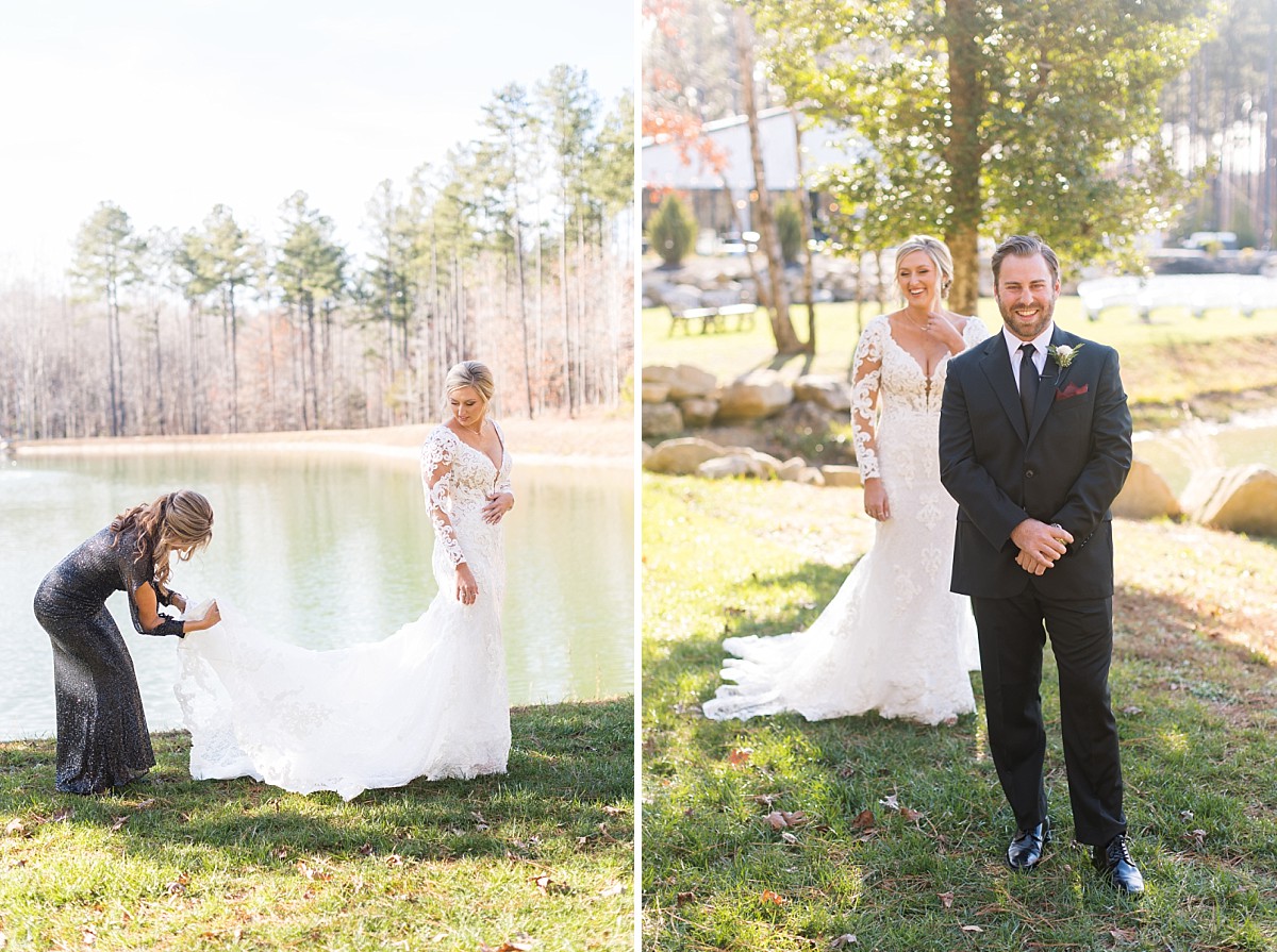 Christmas Wedding at Pinehill Pavilion | Raleigh Wedding Photographer