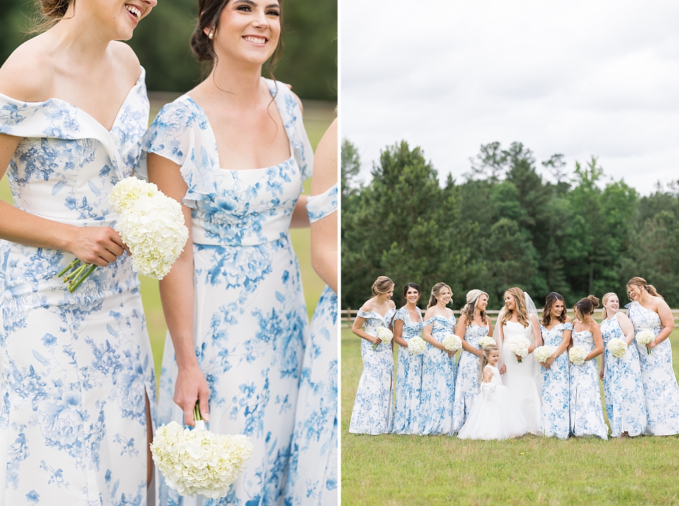 Blue and White Spring Wedding at The Evermore in Apex, NC