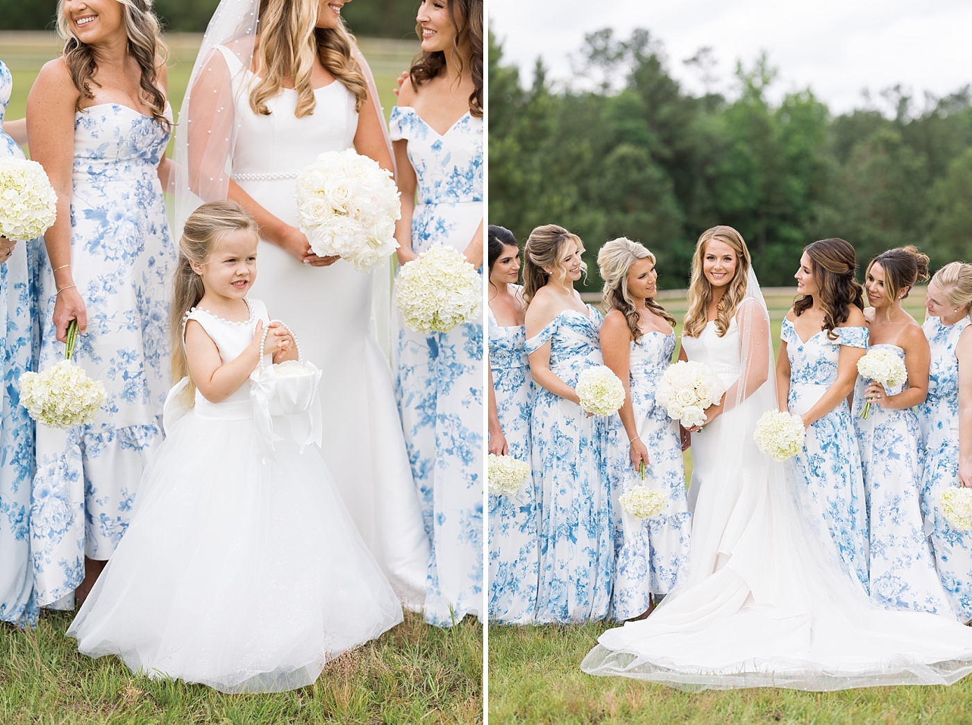 Blue and White Spring Wedding at The Evermore in Apex, NC