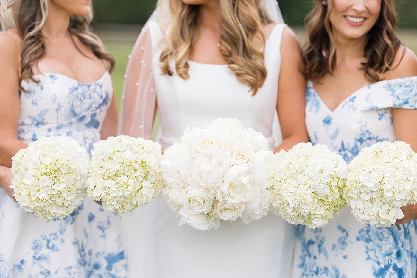 Blue and White Spring Wedding at The Evermore in Apex, NC