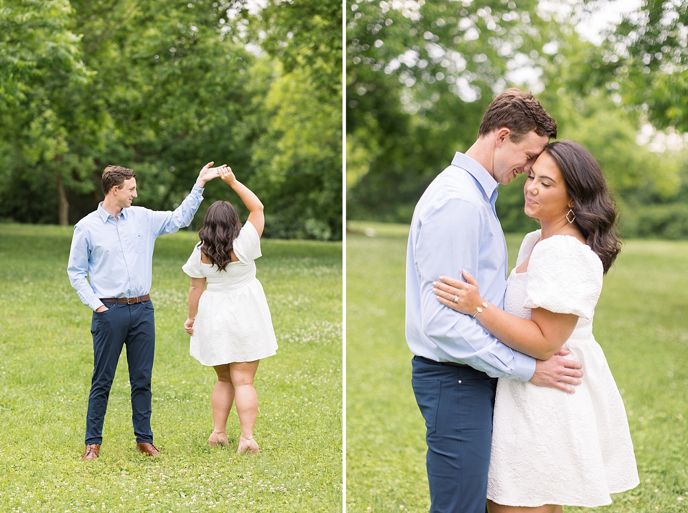 Raleigh Engagement Photos at Historic Oak View Park