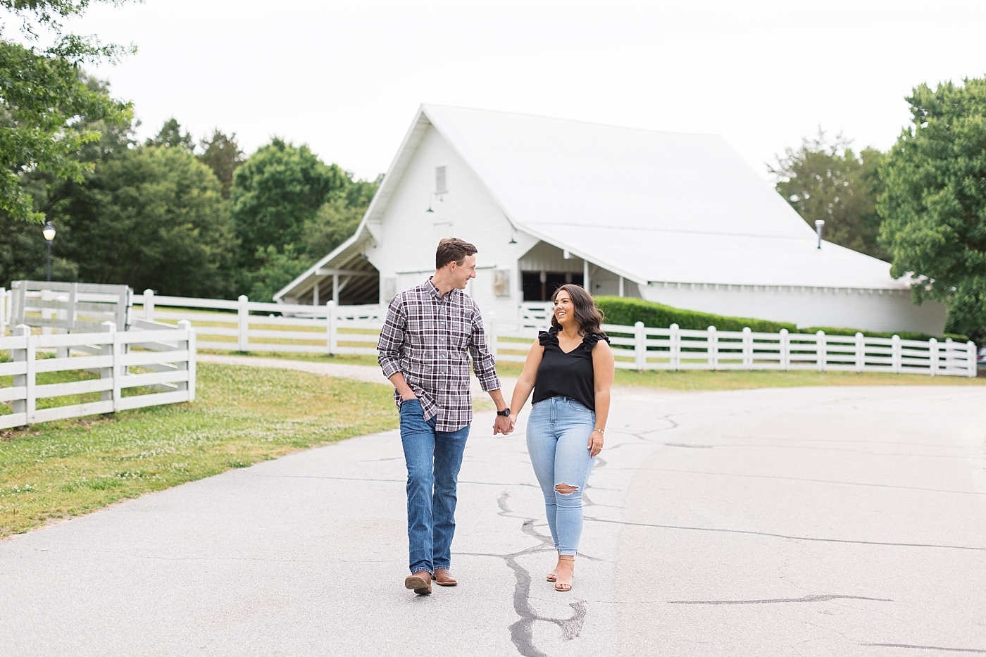 Raleigh Engagement Photos at Historic Oak View Park